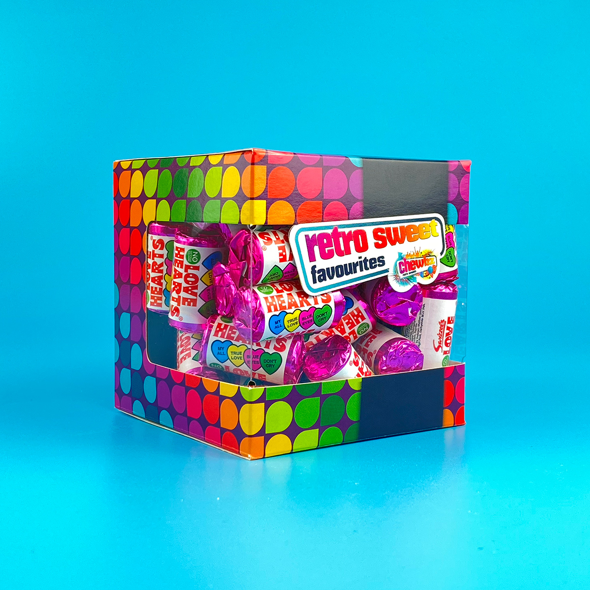 Love Hearts - Gift Cube - Retro Sweets